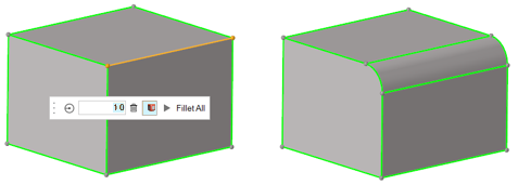 Lines, Surfaces, and Edge Fillets