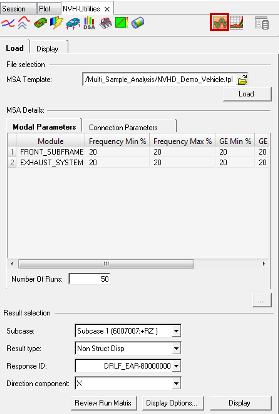 Multiple Sample Analysis, Structures MSA - Load