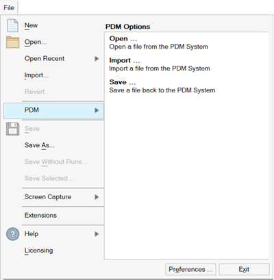 Open a File from Your PDM system