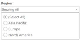 Single Selection Drop Down List